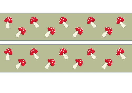 Mushroom Theme Bulletin Board Border Template - Earth Tones, 12 Styles ...