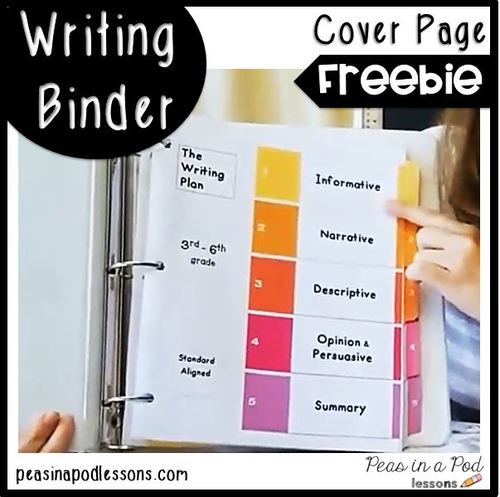 3rd 4th 5th Grade FREE Paragraph Writing Binder Unit Plan Cover Page ...