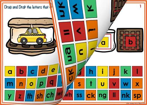 S'mores Build A Word for Google Slides Digital Short Vowels & Digraphs