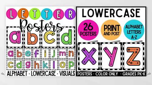 Kindergarten | Lowercase Letter Formation A–Z | Posters | Handwriting