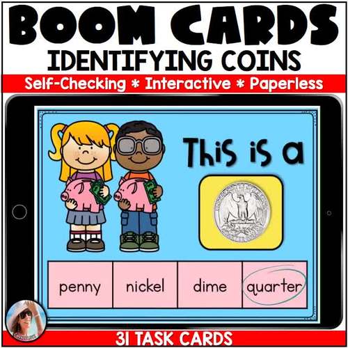 Identify Coins Boom Cards by Carrie Lutz - Classroom Callouts | TpT