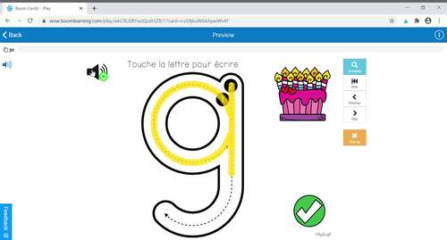 FRENCH BOOM CARDS • Lowercase Letter Formation with AUDIO | TPT