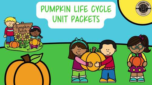Pumpkin Life Cycle Science Worksheets PreK Kindergarten First Grade TK UTK