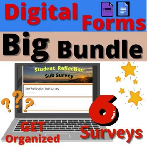 Digital Student Survey Forms Bundle Classroom Management Google Forms