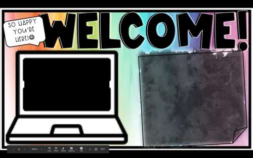 Virtual Meeting Slides Template- Watercolor Theme by Mrs Js School Days