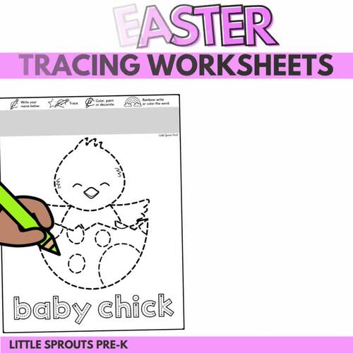 Easter Tracing Craft Worksheets | Fine Motor Craft for Preschool ...