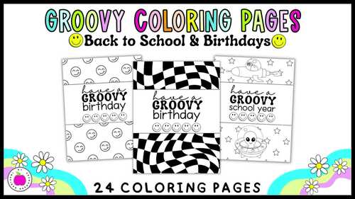 Back to School Coloring Pages for SEL Bundle | Groovy and Retro | TPT
