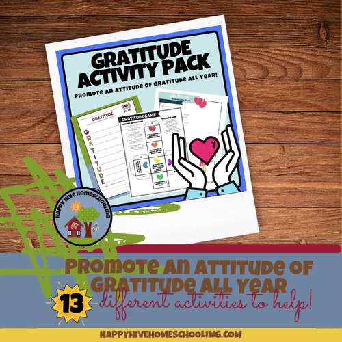Gratitude Worksheets by Happy Hive Homeschooling | TPT