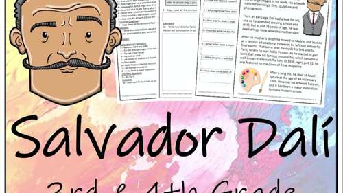 Salvador Dali Close Reading Comprehension Activity | 3rd Grade & 4th Grade