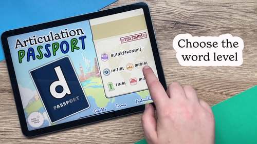 Articulation Passport Game - D - PowerPoint & Boom Cards™ No Prep Digitial