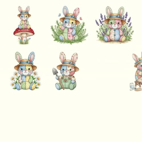 Garden Bunny and Friends PNG • 18 Digital Clipart Files | TPT