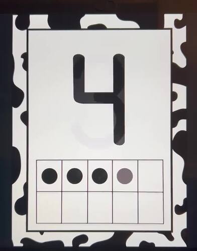 Cow Print 1-10 Tens Frames Posters by TeachingWithMsEaster | TPT