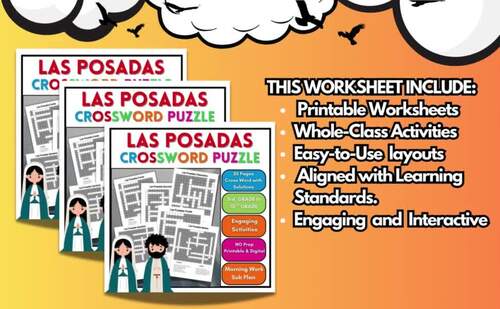 Las Posadas Christmas Tradition Crossword Activities 4th,5th,6th,7th ...
