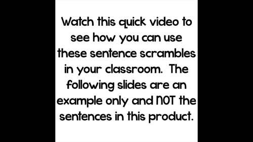 January Sentence Scrambles | Mixed Up Sentences | TPT