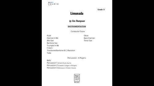 Limonada - Full Band Piece (Grade .5) by Four10 Music | TPT