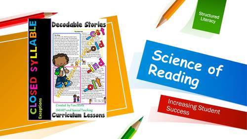 Orton Gillingham Closed Syllable Exceptions Decodable Stories (Dyslexia ...