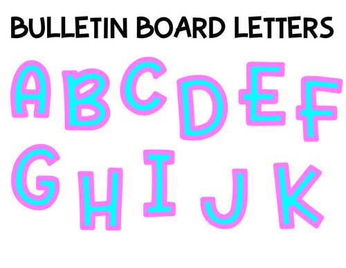 Printable Bulletin Board Letters, Editable Large Alphabet Letters, Wall ...
