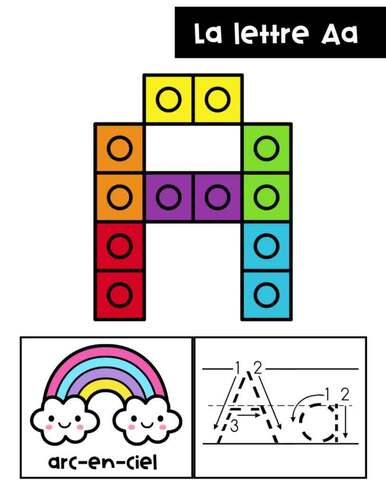 French SNAP CUBES Alphabet MATS - Printable / Hands-On Activity | TPT