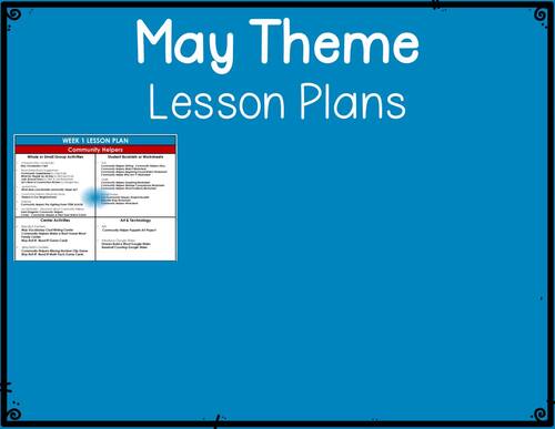 Kindergarten May Cross-Curricular Unit With Assessments & Worksheets