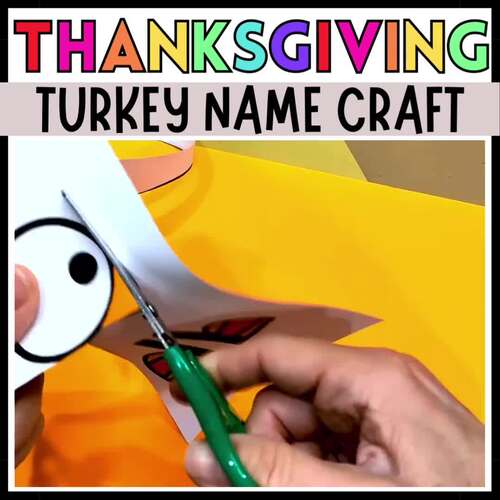 November Craft | Turkey Name Craft | Fall Craft Preschool | TPT