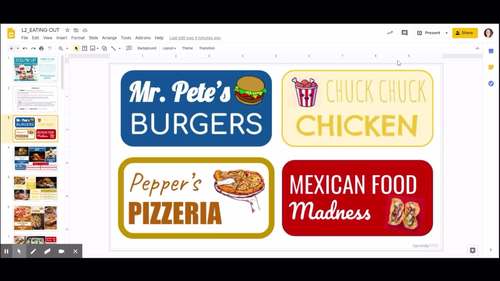 Dollar Up - Ordering from a Menu - Special Education by Special and Kind