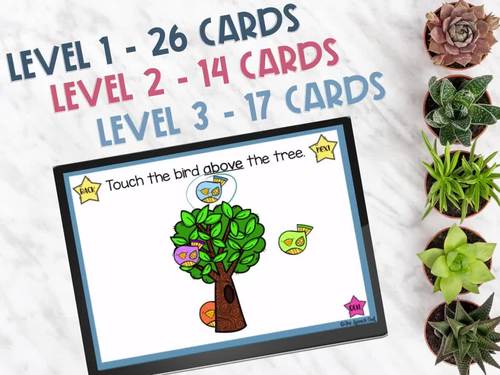 Positional Concepts Boom Cards ™ | distance learning by The Speech Owl