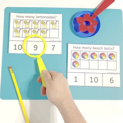 Summer Ten Frames Count and Clip Cards for Counting 1-10, ABA, Special ...