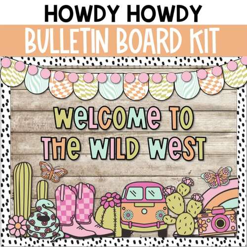 Cowgirl Bulletin Board Kit / Western Bulletin Board Decor / Retro ...