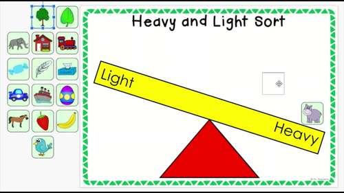 Digital Heavy and Light Sort For Google Slides and Google Classroom