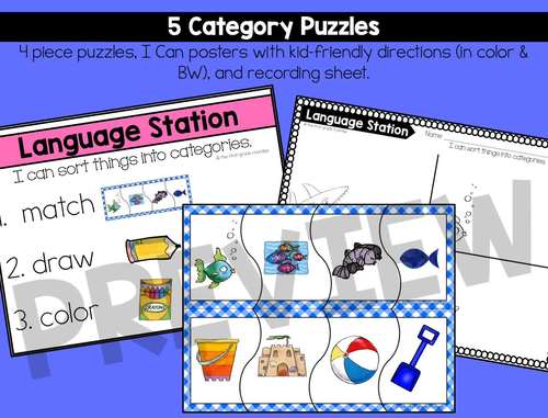 May Kindergarten Language Activities and Centers | TPT