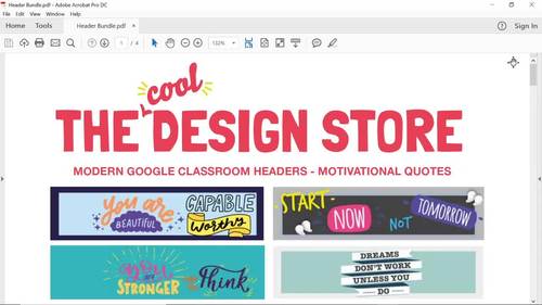 Cool Google Classroom Headers Bundle (Customizable - Distance learning)