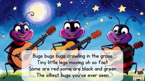 Music: Bugs Bugs Bugs Song, Classroom Songs with Lyrics for Performance
