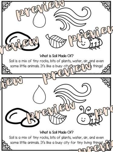 Soil Mini Book and Activity Packet by Anh Huynh | TPT