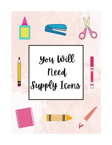 You Will Need Supply Icons and Visual Cards by Pre-K Life | TPT