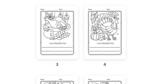 Thanksgiving Coloring Pages | Fall Coloring book by Perfect kindergarten