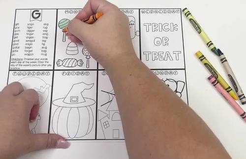 Halloween Articulation Homework by Speech Tea | TPT