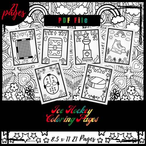 kids hockey coloring pages