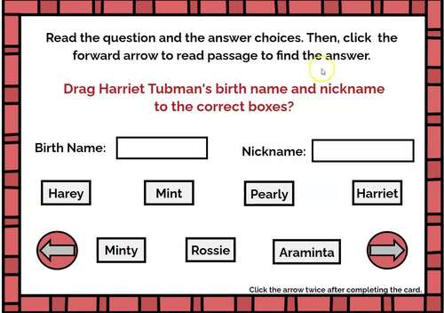 Harriet Tubman Black History Activity Scavenger Hunt BOOM Cards | TPT