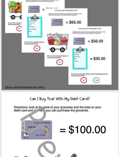 Special Education Money Skills Do you have enough money?- Groceries
