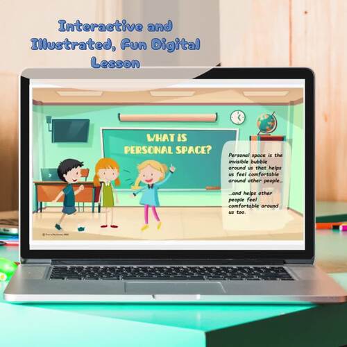 No-prep Elementary Personal Space Interactive Digital SEL Lesson