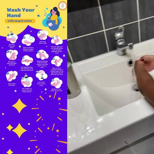 Kids hand wash Chart| English Hand Washing Chart/Classrooms Washing hand