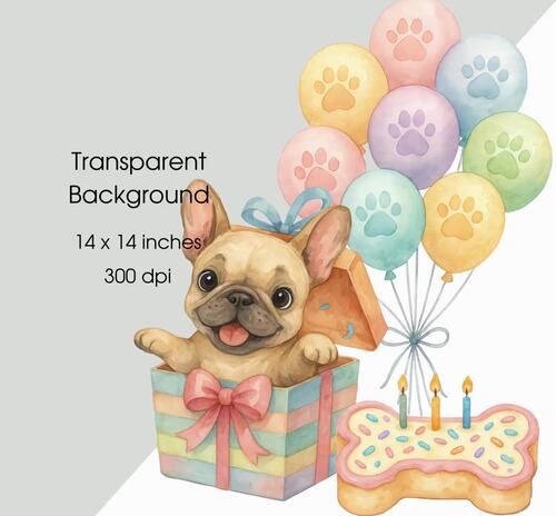 Pawty Dogs Clipart, Cute Puppy Illustrations, Puppy Friends, Cute Dog Squad