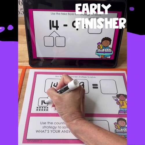 Counting on to Subtract Take From Ten Strategy 1st Grade No Prep Early ...