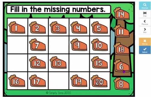 Boom Cards | Thanksgiving | Numbers to 20 | Math | Counting | Number ID