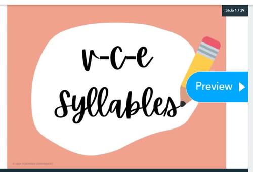 Vowel-Consonant-e Syllables Elementary NearPod Lesson by Teaching ...