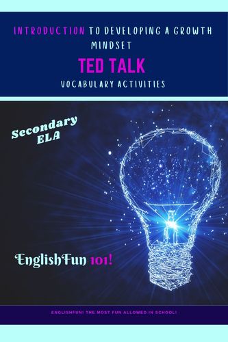 Preview-Introduction to a Growth Mindset by EnglishFun 101 | TPT