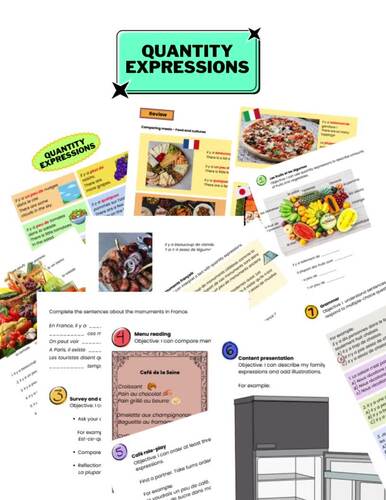 FRENCH Quantity expressions - review worksheet by FocusOnFrench | TPT