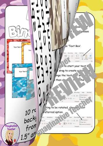 Editable Binder Covers - Rainbow Camouflage by Imaginative Teacher