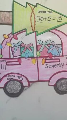 Christmas Math Place Value Craft by The Teaching Diva Corner | TPT