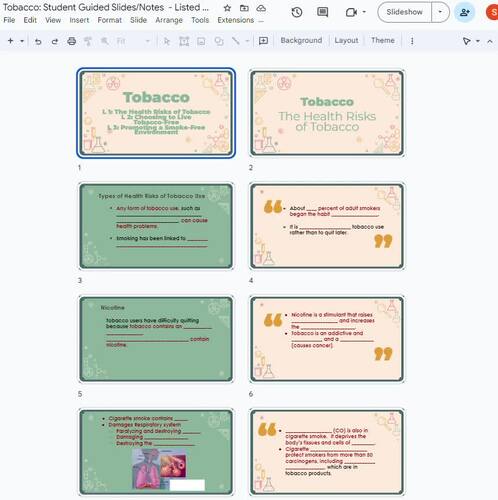 Tobacco | High School Health | Google Forms | Unit Bundle | TPT